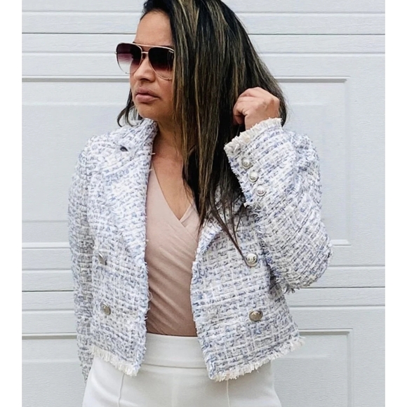 FOREO | Jackets & Coats | Fore Cropped Tweed Blazer | Poshmark